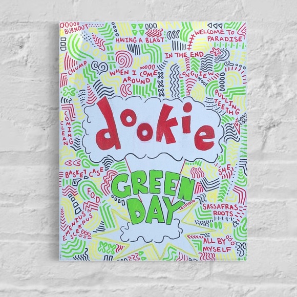 Art | Green Day Dookie Painting Home Decor For Green Day Fan | Poshmark